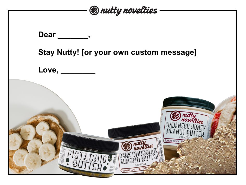 Written Card – Nutty Novelties
